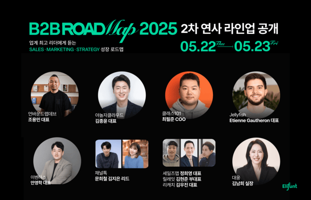 Korea's Largest B2B Conference 'B2B Roadmap 2025', 22 Practical Strategies and Speaker Photos ...
